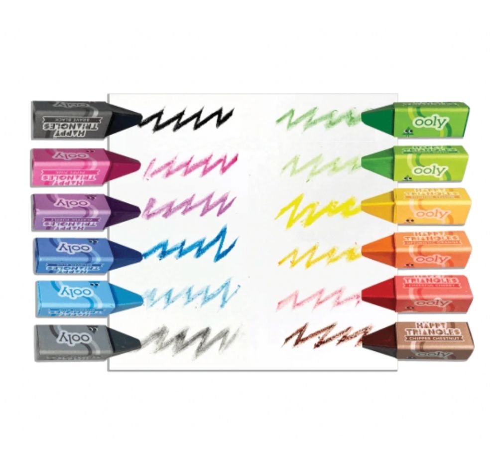 Jumbo Crayons Happy Triangles Set of 12 – Colibrí Bebé